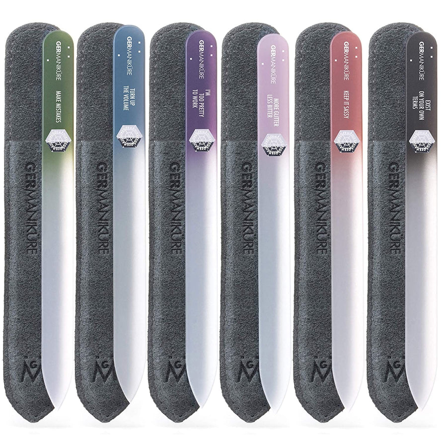 Nail File Sets: Professional Glass Files with Cases
